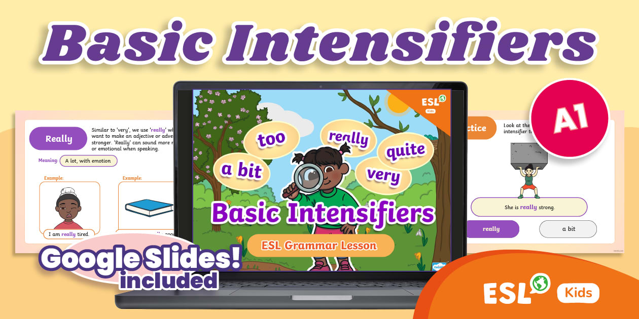 ESL Basic Intensifiers Lesson [Kids, A1]