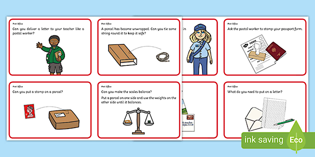 Challenge Cards Post Office (teacher made) - Twinkl