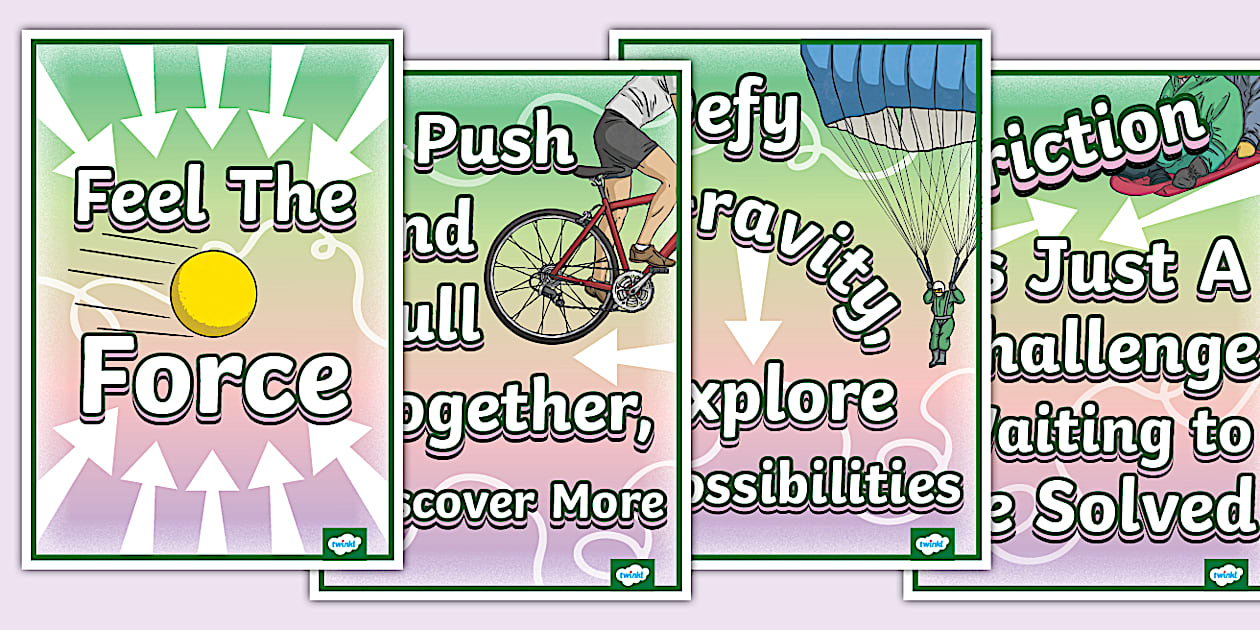 STEM Motivational Posters – Forces (teacher made) - Twinkl