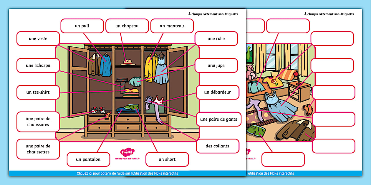 Activité _À chaque vêtement son étiquette - Twinkl