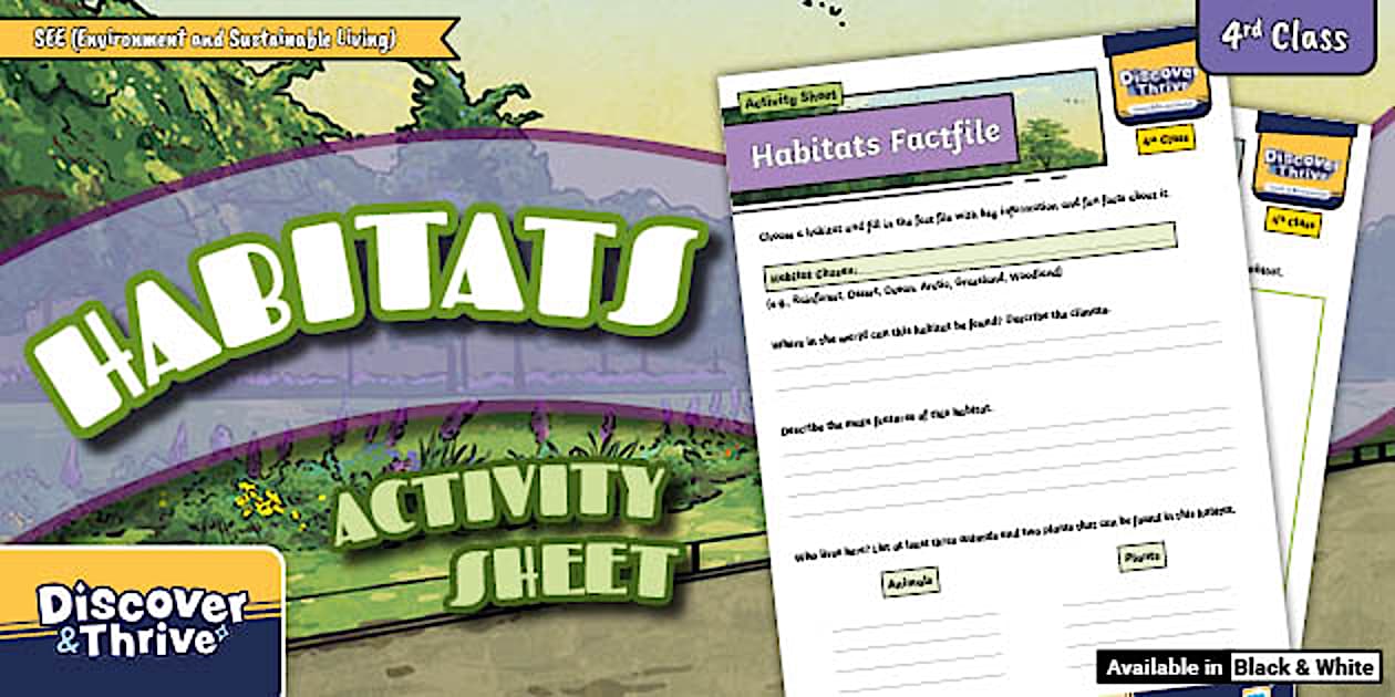 SEE (Environment and Sustainable Living) Habitats Fact File Activity Sheet