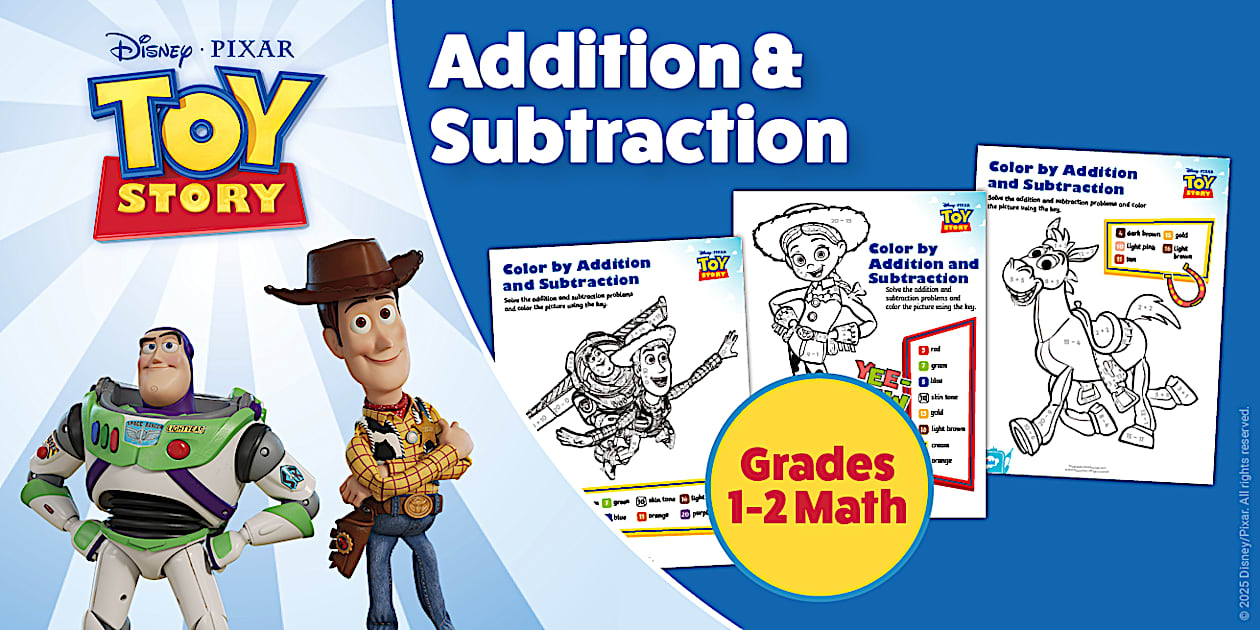 Toy Story: Color by Addition and Subtraction