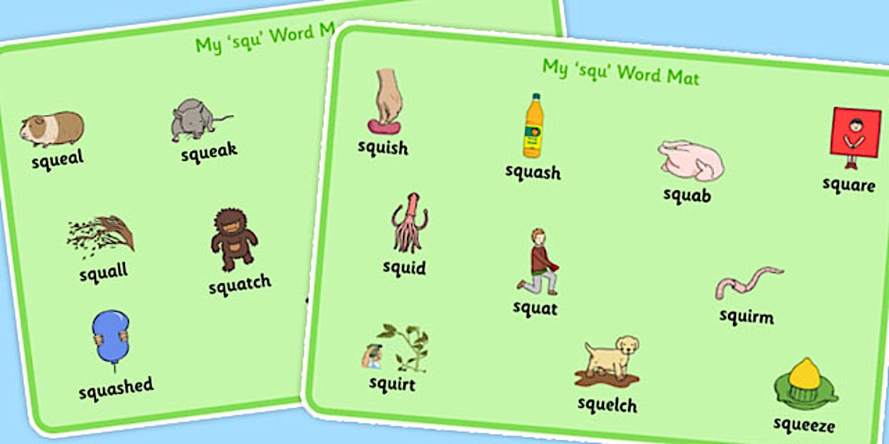 SQU Word Mats (teacher made) - Twinkl