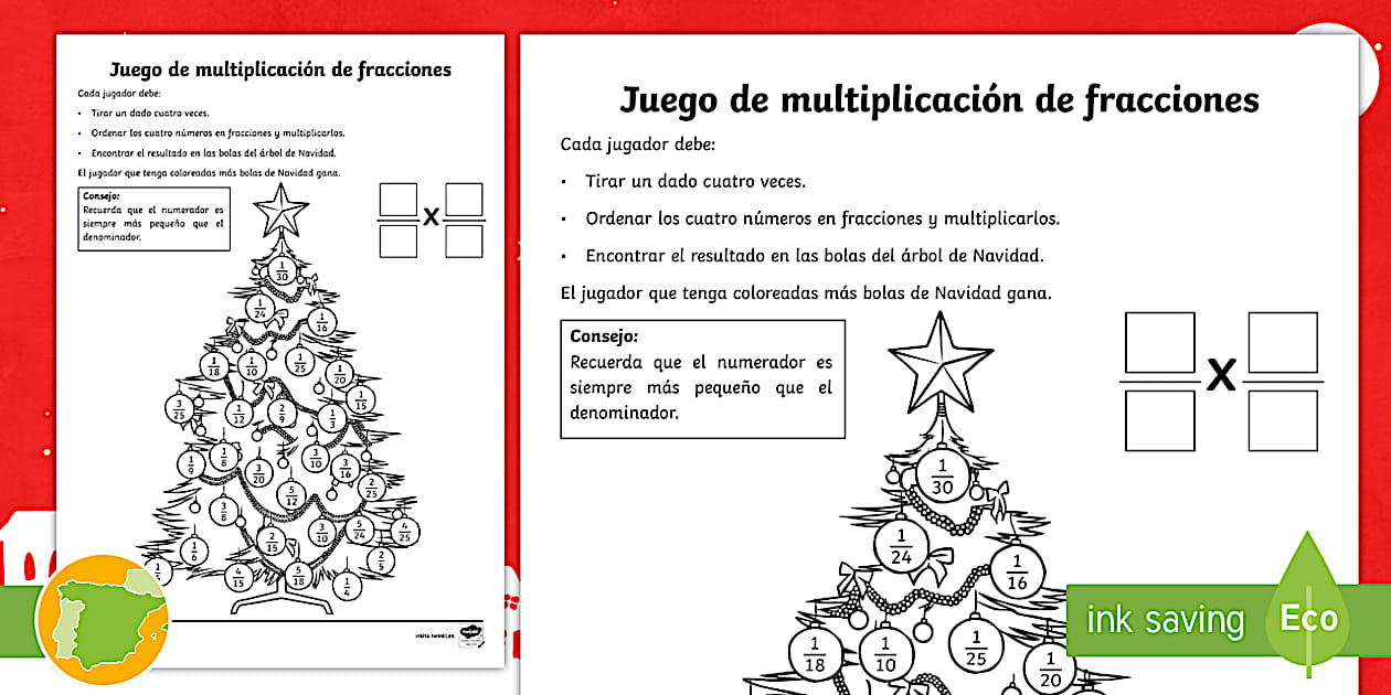 Ficha de actividad: Multiplicación de fracciones - Matemáticas