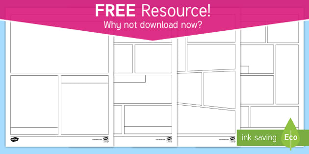 FREE Blank Comic Strip Worksheets | Printable Template