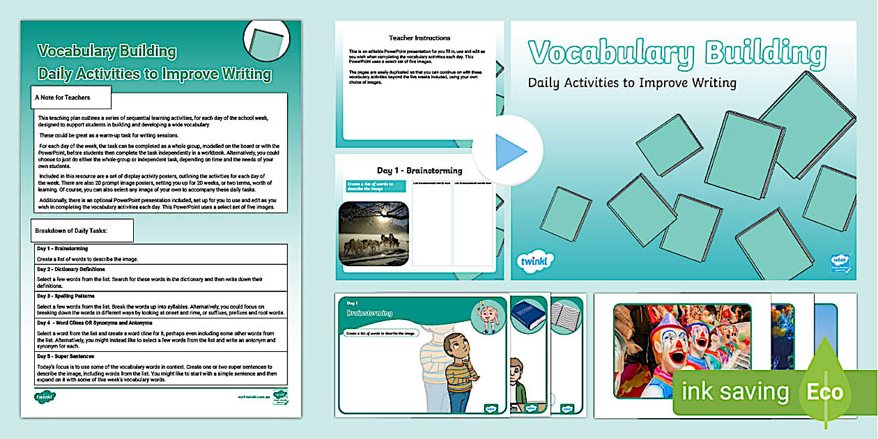 Vocabulary Building - Daily Activities Teaching Pack