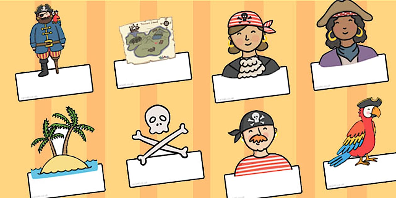 Editable Pirate Labels (teacher made) - Twinkl