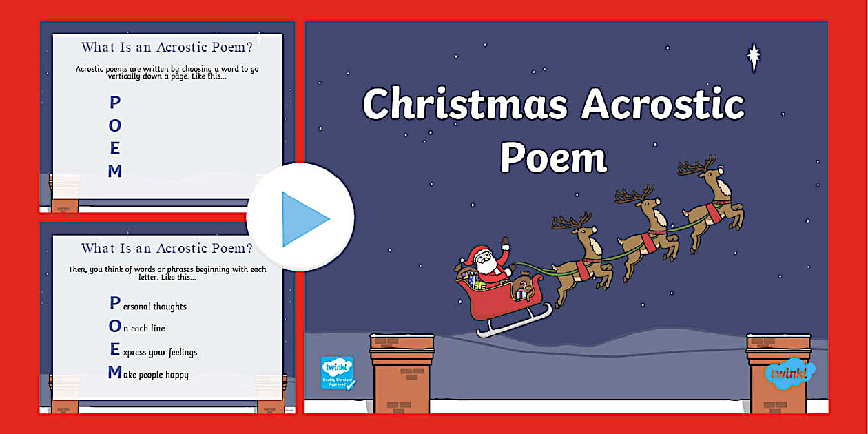 Christmas Acrostic Poem Ideas | PowerPoint Resources