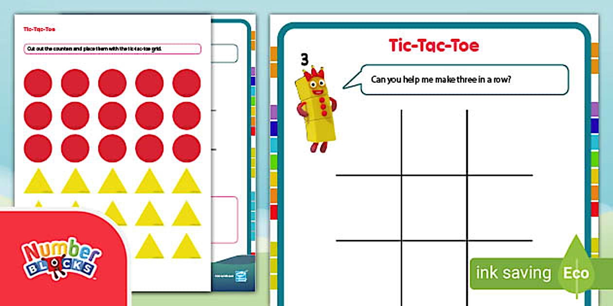 Numberblocks: Number 3's Tic Tac Toe - Twinkl