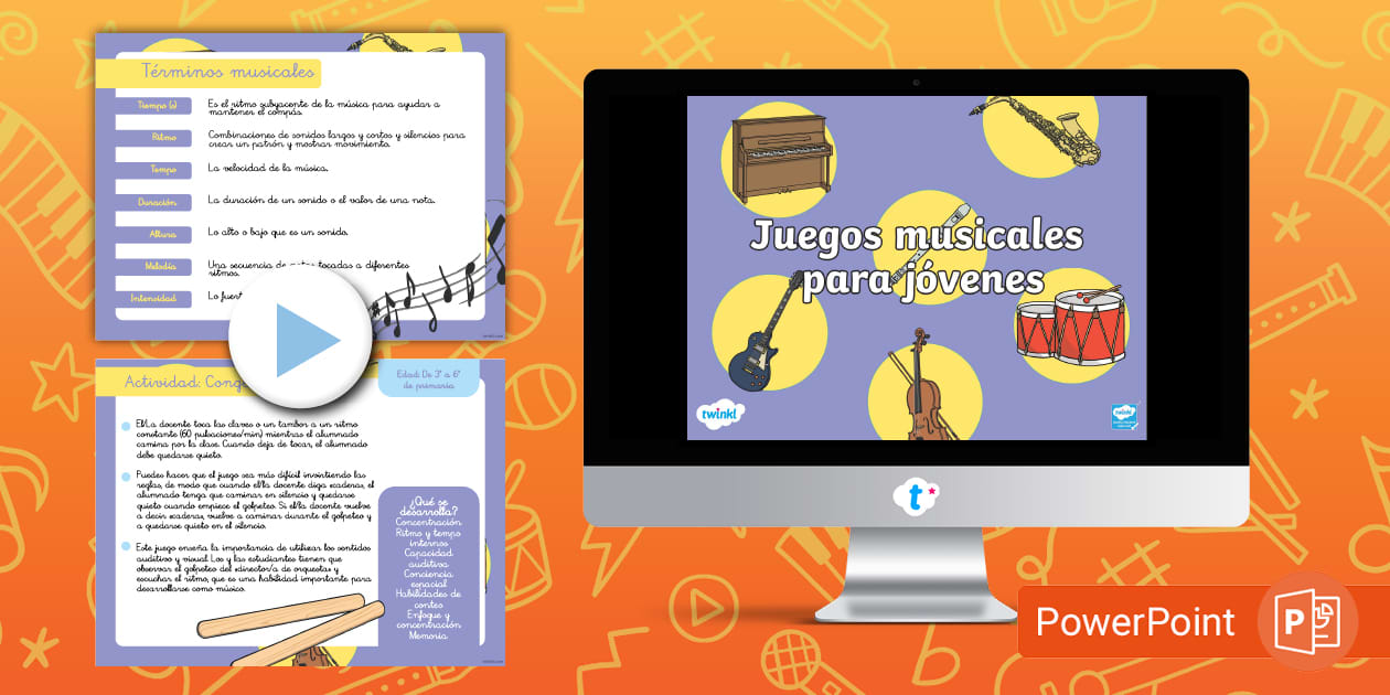 Presentación: Juegos musicales para jóvenes (teacher made)
