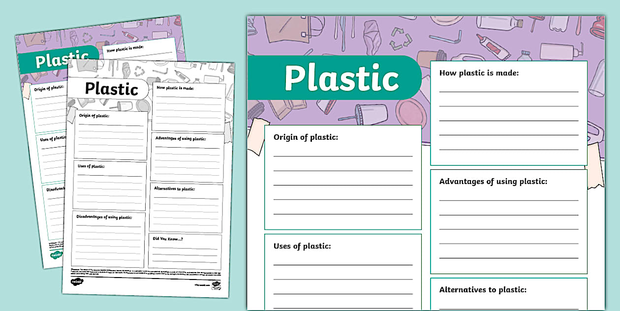 Plastic Fact File Template - Twinkl Writing Frames - Twinkl