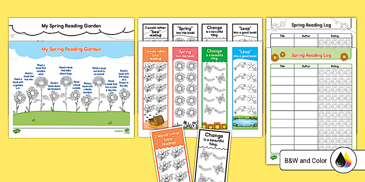 Spring Reading Challenge and Bookmarks | Twinkl USA - Twinkl