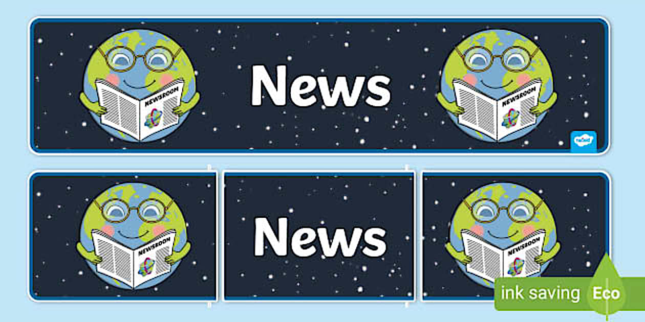 KS1 NewsRoom News Display Banner (teacher made) - Twinkl