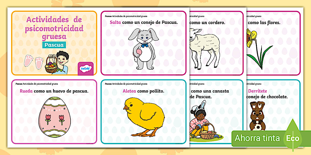 Actividades de psicomotricidad gruesa: Pascua - Twinkl