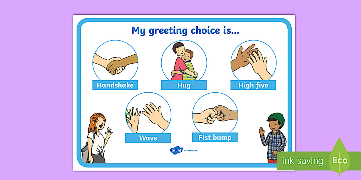 Editable My Greeting Choice Poster (teacher made) - Twinkl
