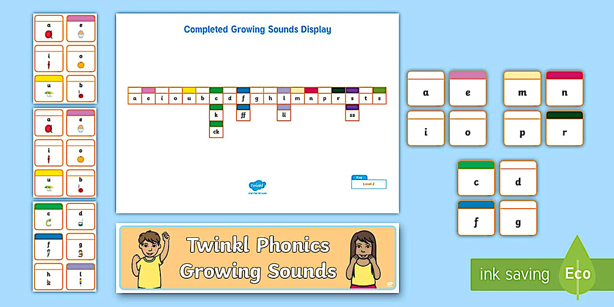 Twinkl Phonics Level 2 Growing Sounds Display Pack - Twinkl