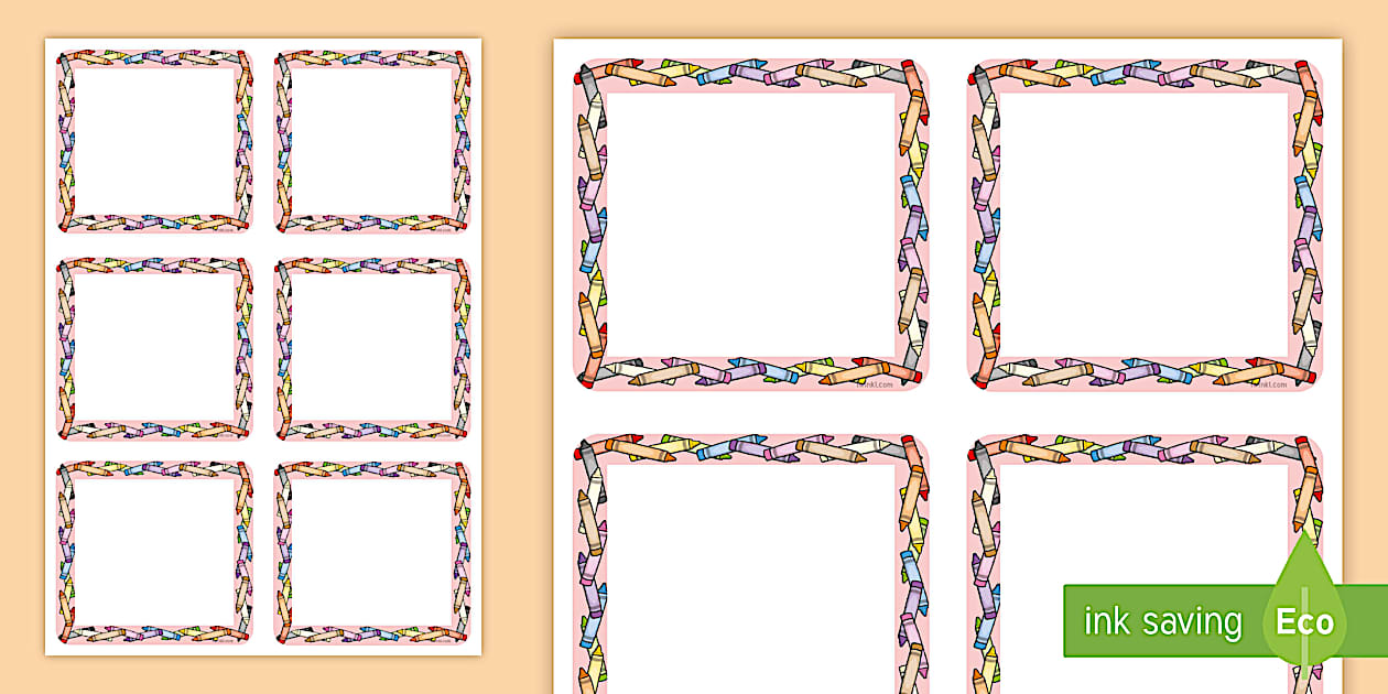 Editable Crayon Square Peg Name Labels (teacher made)