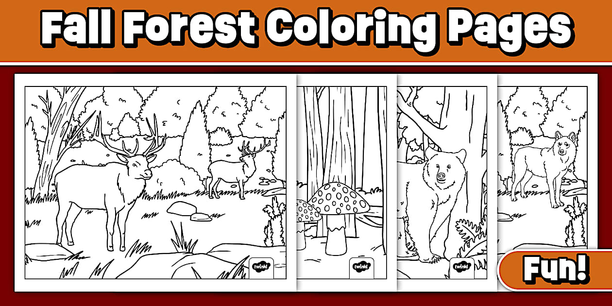 Fall Forest Coloring Pages