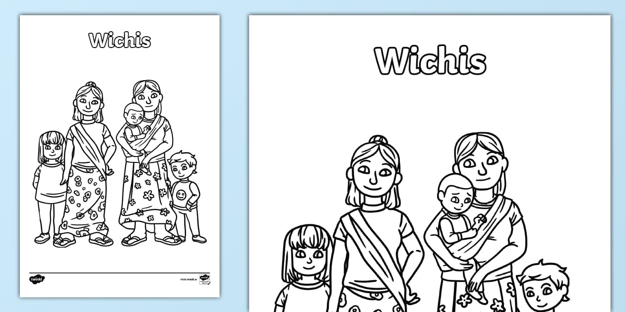 Dibujo: Wichis (pueblos originarios de Argentina) - Twinkl