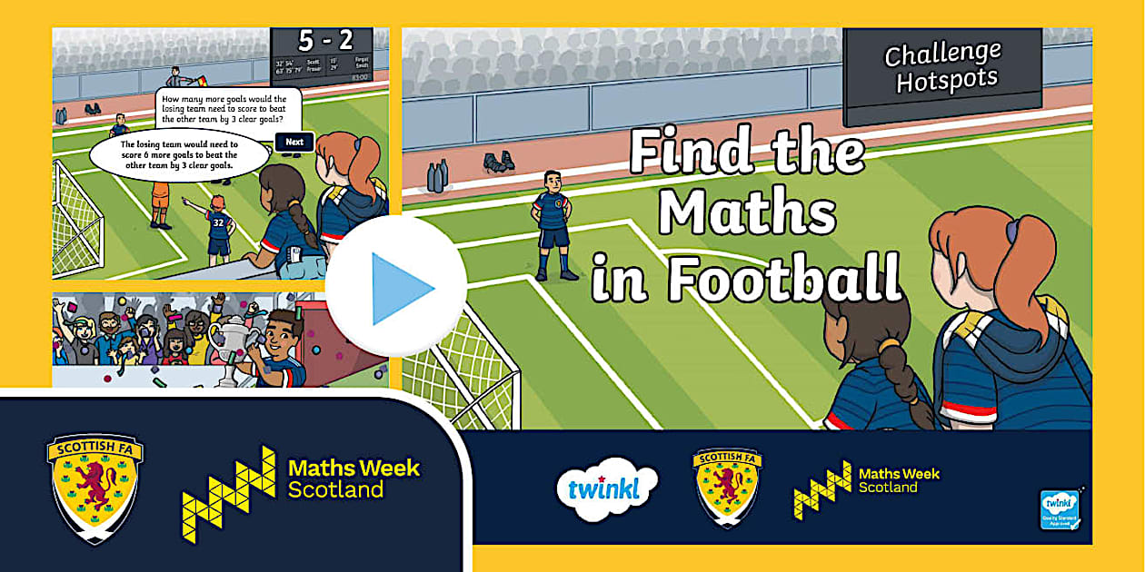 FREE! - Find the Maths in Football Challenge Interactive PowerPoint