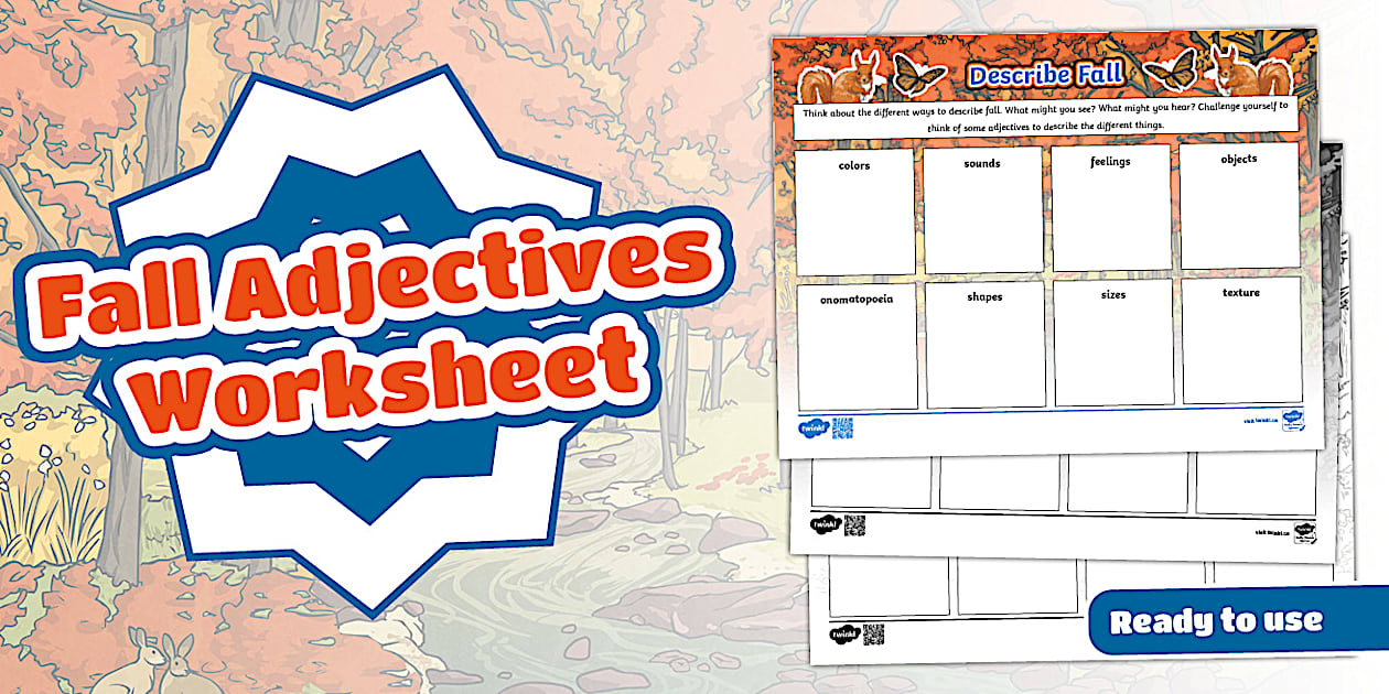 Fall Adjectives Worksheet