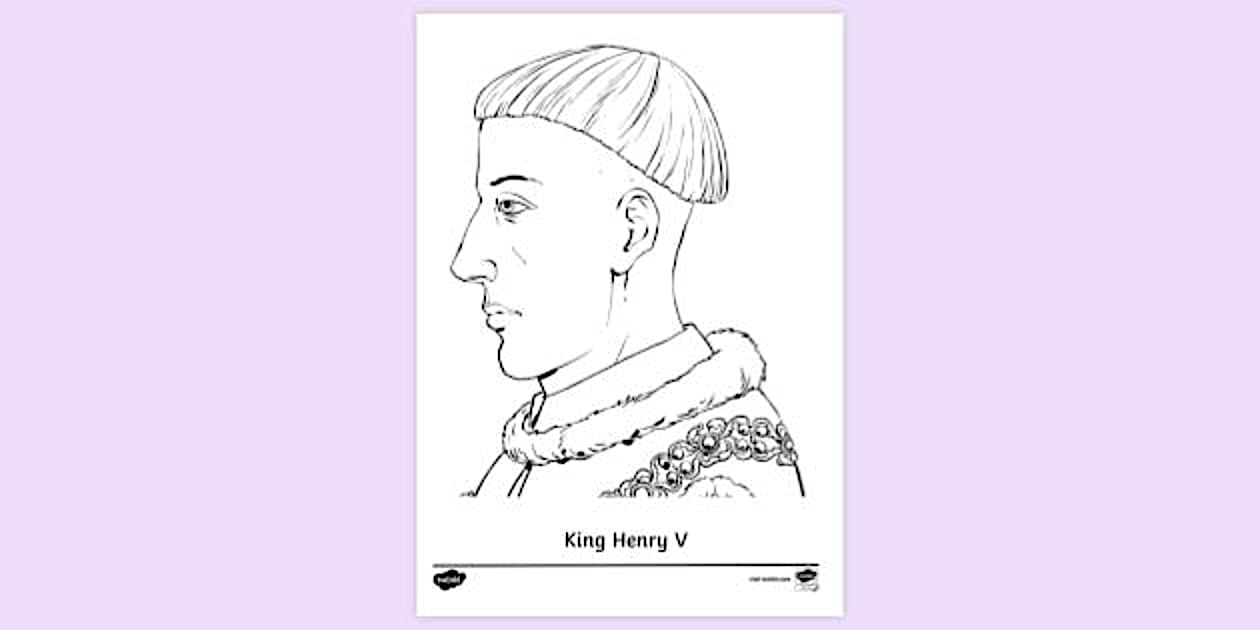 Henry V Colouring Sheet – English Kings of History