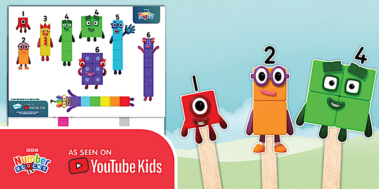 Numberblocks: 1-10 Stick Puppets - Twinkl