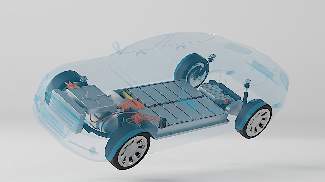 Electric Car Showing Battery Augmented Reality (AR) 3D model