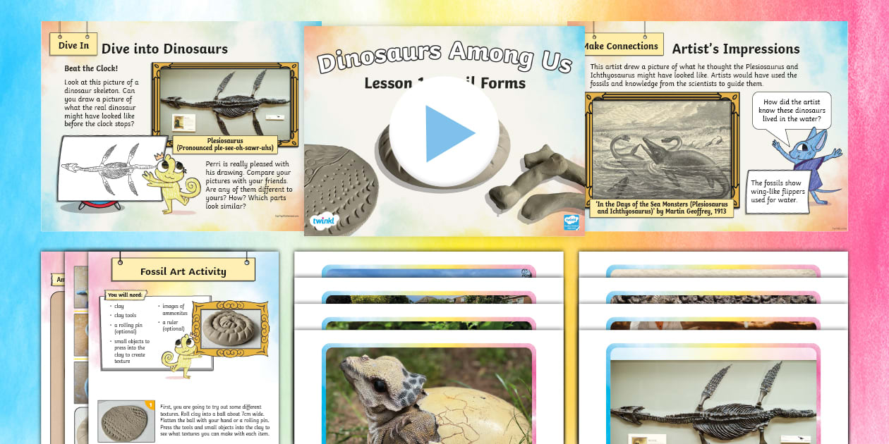 Champions of Art KS1: Dinosaurs Among Us - Lesson 1 Fossil Forms