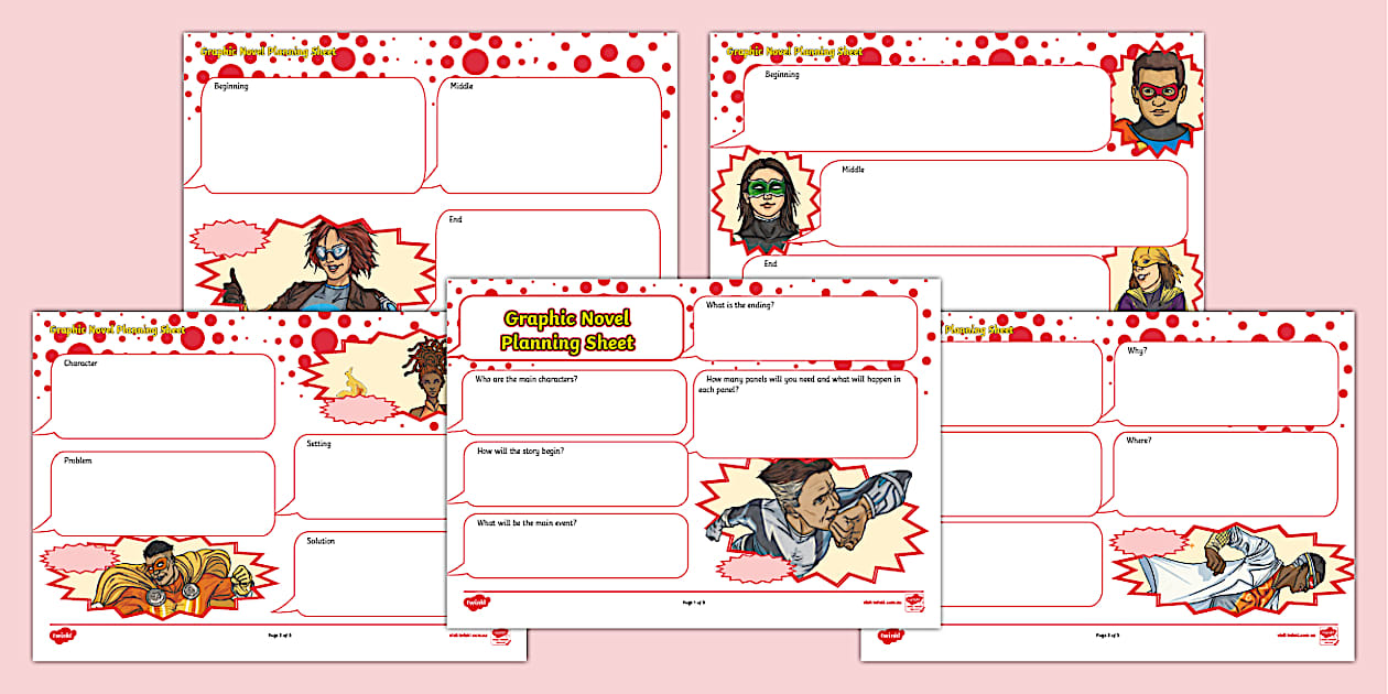 Graphic Novel Planning Sheet - Twinkl