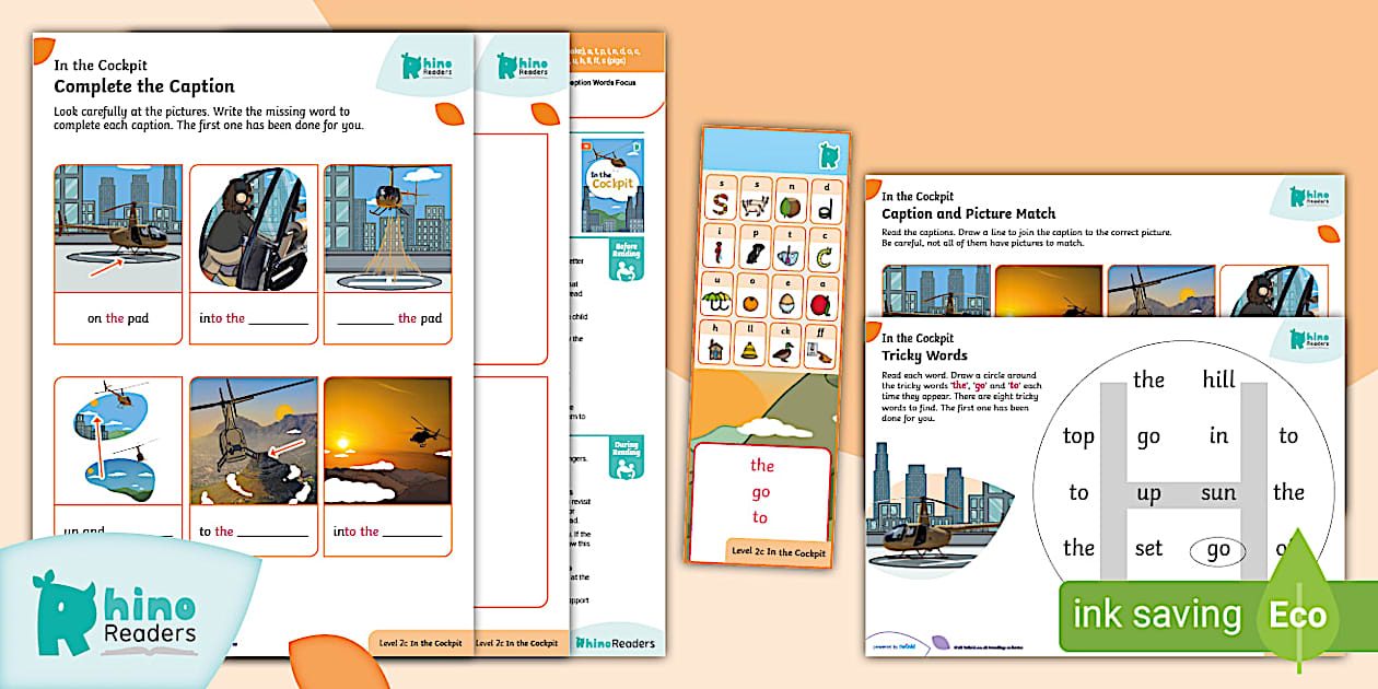 2c In the Cockpit: Resource Pack - Twinkl Rhino Readers