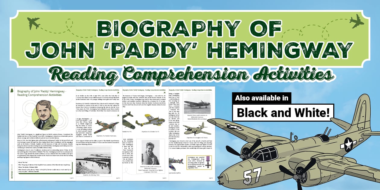 Biography of John 'Paddy' Hemingway - Reading Comprehension