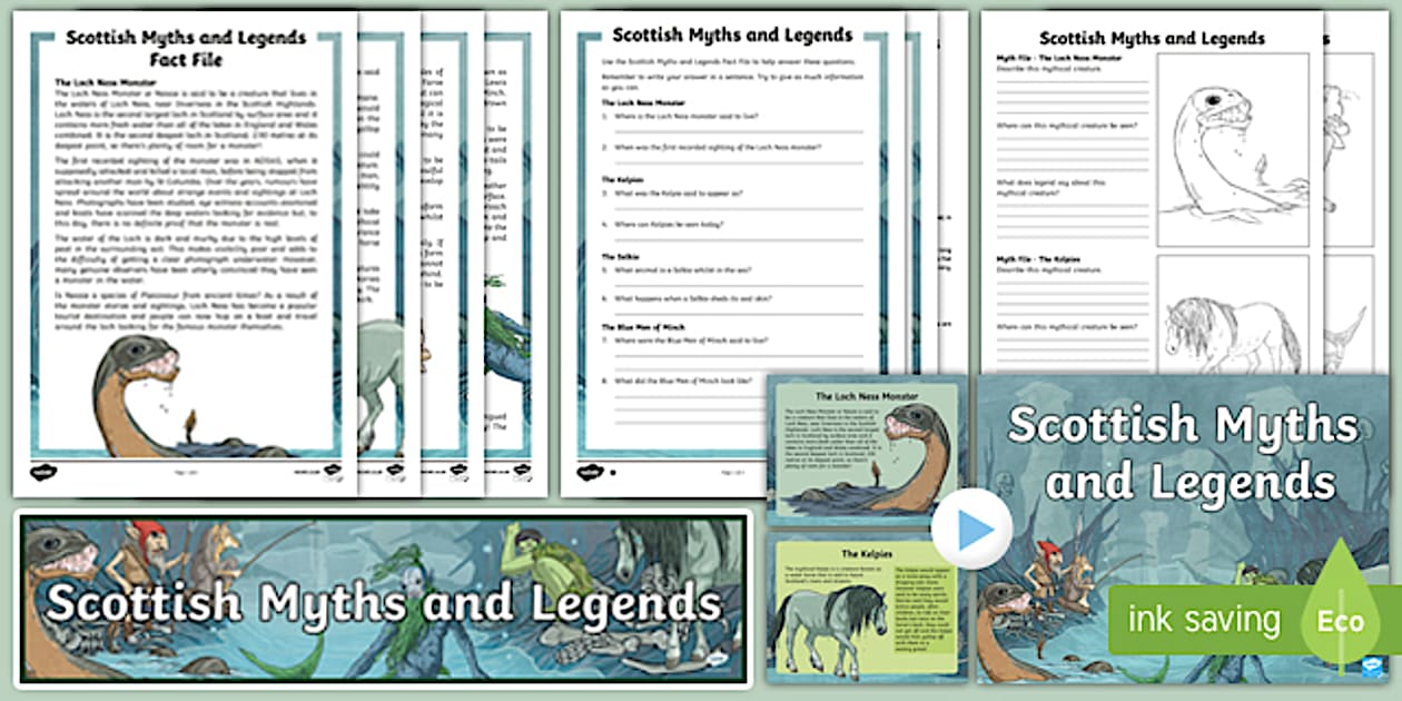 Editable Scottish Myths and Legends Activity Pack - Twinkl