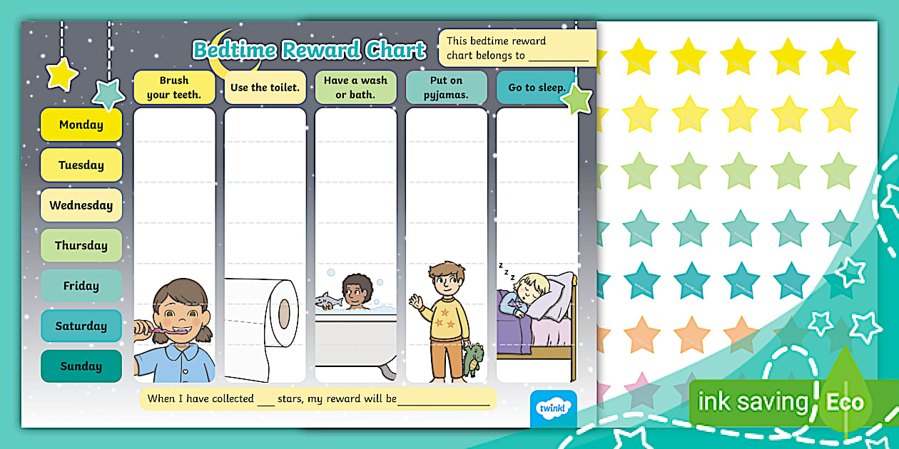 Bedtime Reward Chart (teacher made) - Twinkl