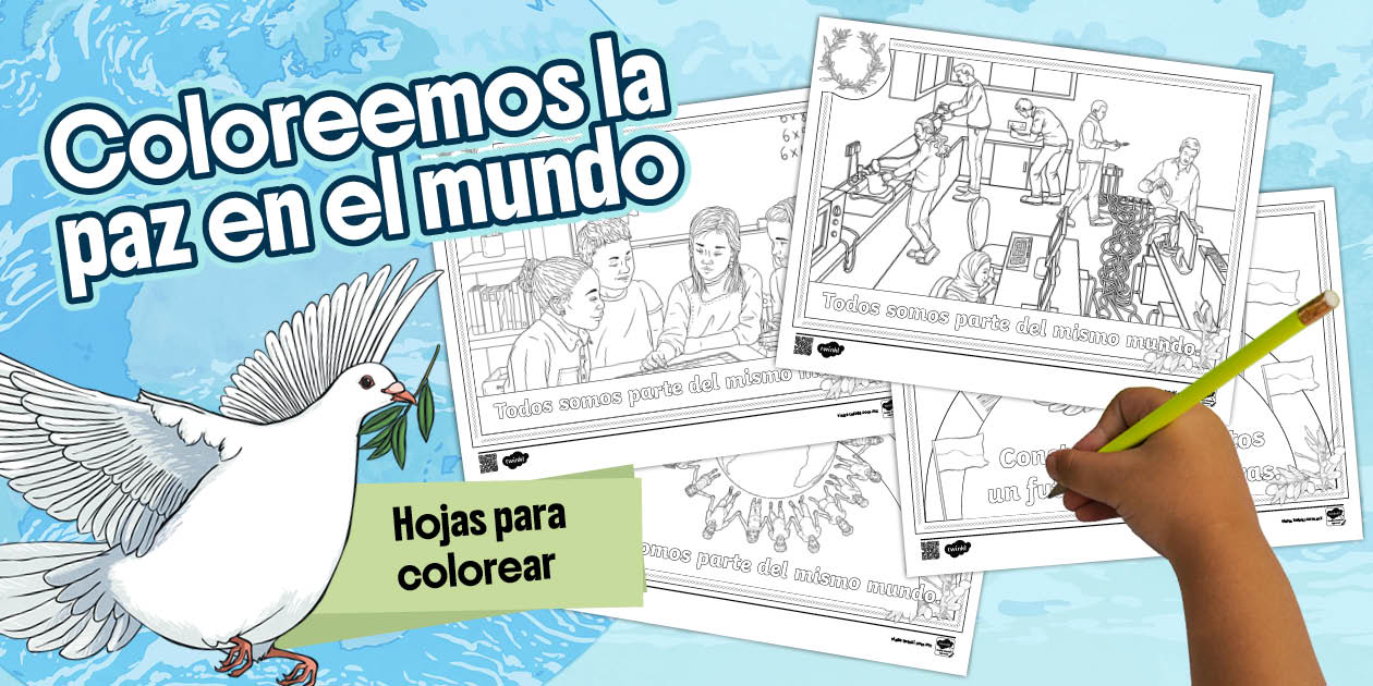 Hoja para colorear - La paz y la ONU