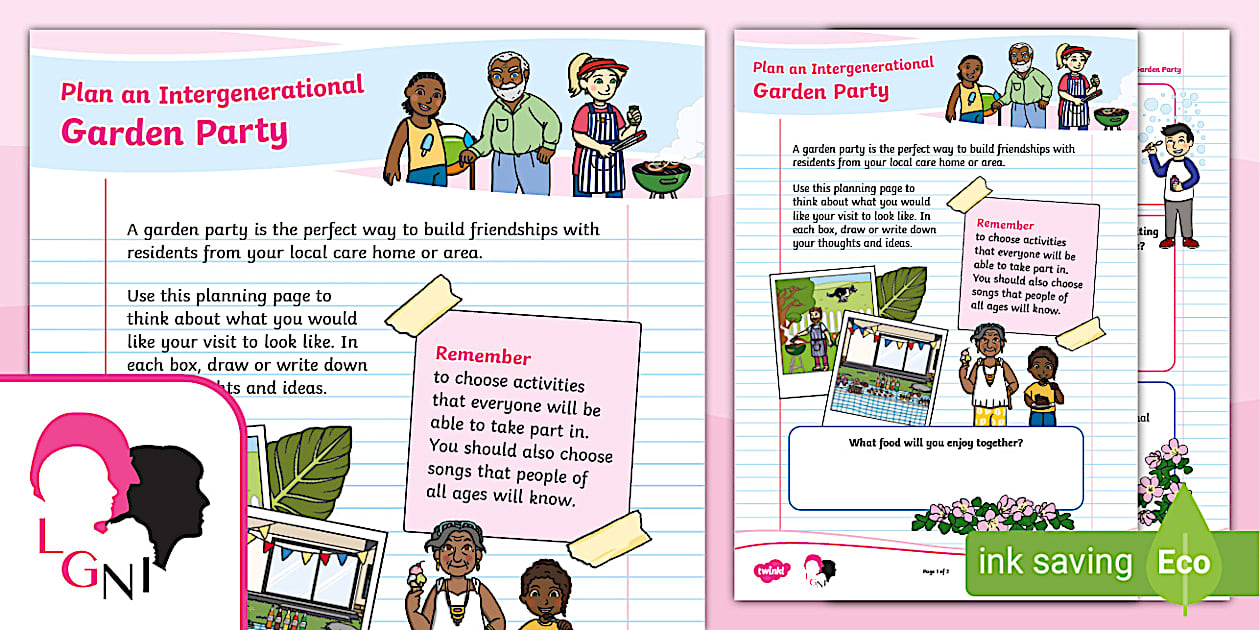 FREE! - Linking Generations Plan an Intergenerational Garden Party