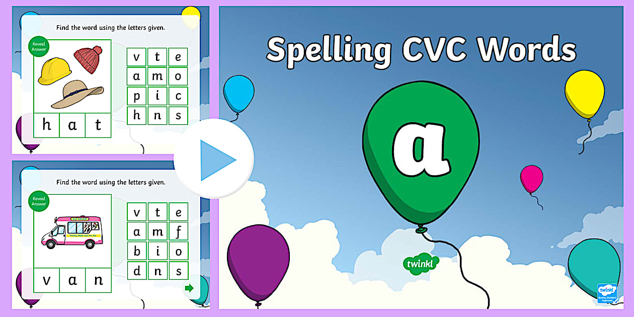 CVC Words A Spelling PowerPoint - CVC Words A Spelling PowerPoint