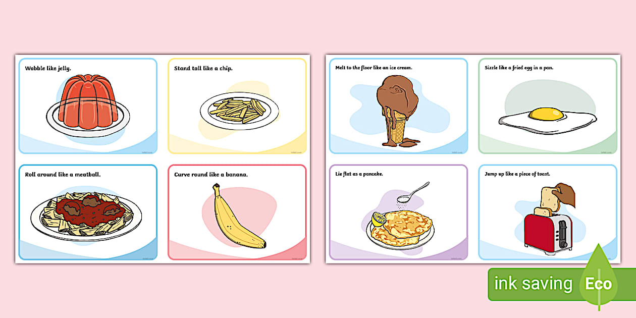 Food-Themed Brain Break Action Cards
