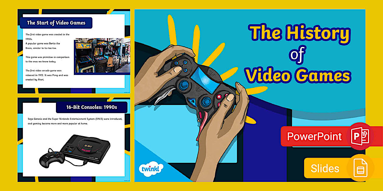 The History of Video Games PowerPoint & Google Slides for 3rd-5th Grade