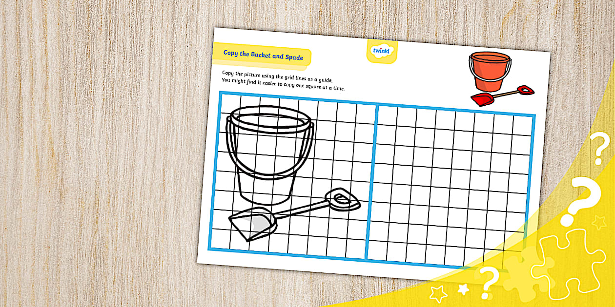 Copy the Bucket and Spade Puzzle - Kids Puzzles - Twinkl