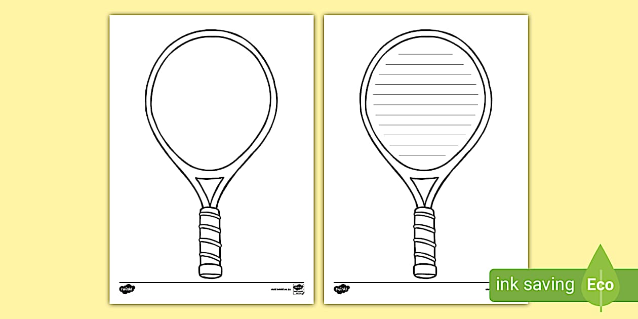 Tennis Racket Writing Template (teacher made) - Twinkl