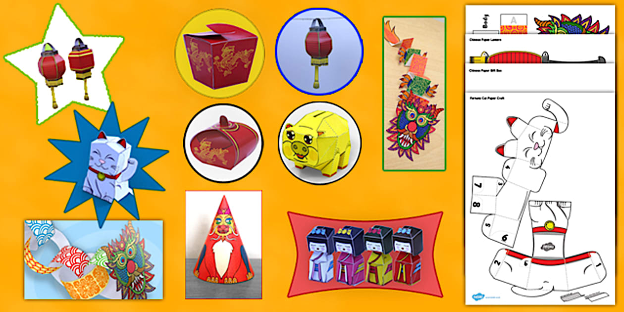 Chinese New Year Paper Models & Dolls Resource Pack