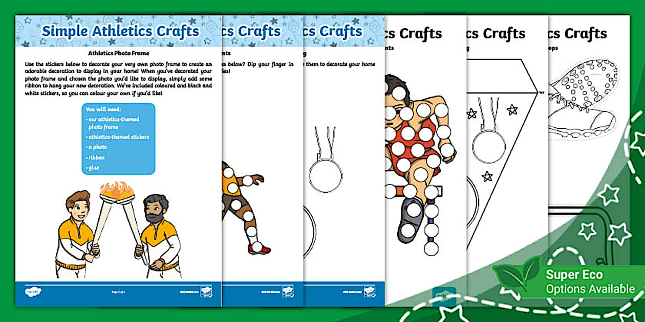 Simple Athletics Crafts (Teacher-Made) - Twinkl
