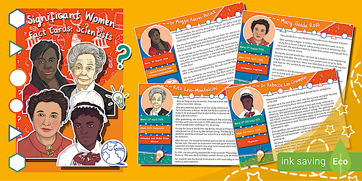 Significant Women Fact Cards: Scientists (Ages 7 - 11)