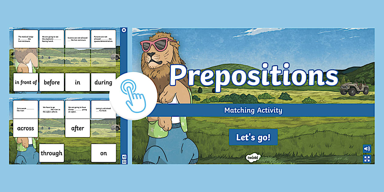 Prepositions KS2 English Matching Game - Twinkl