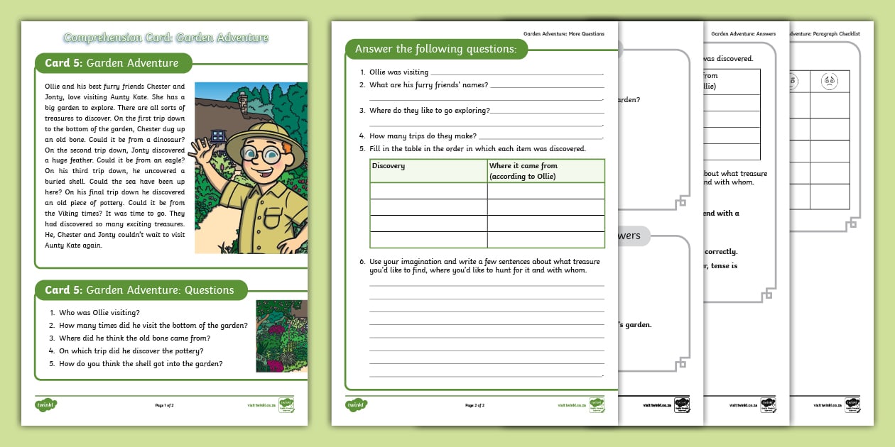 Garden Adventure: More Questions (teacher made) - Twinkl