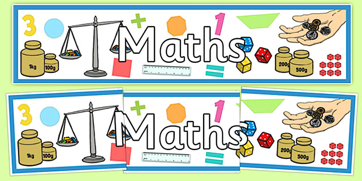 Maths Display Banner (Teacher-Made) - Twinkl