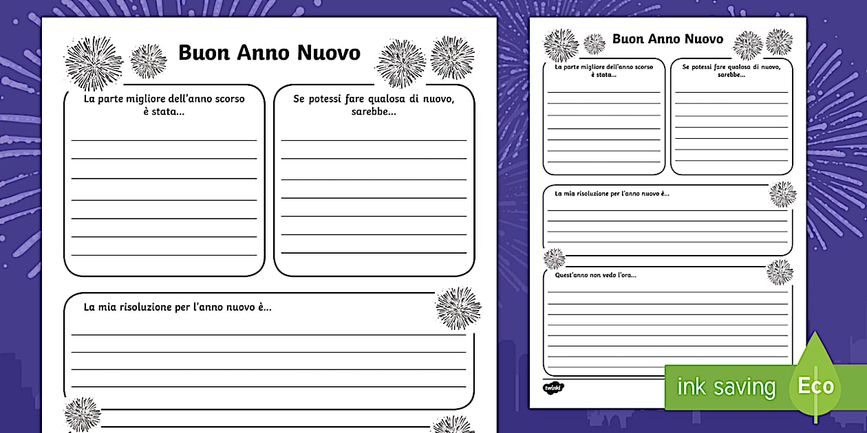 Buon anno nuovo Attività