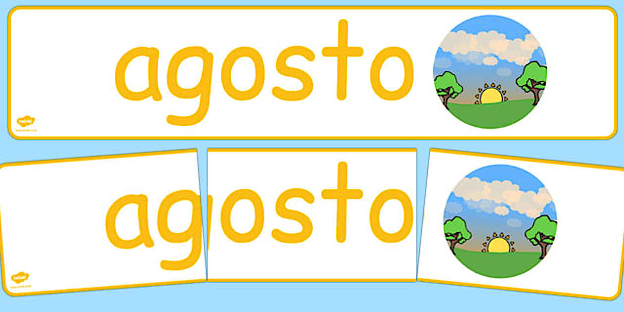 Agosto Display Banner Spanish (teacher made) - Twinkl