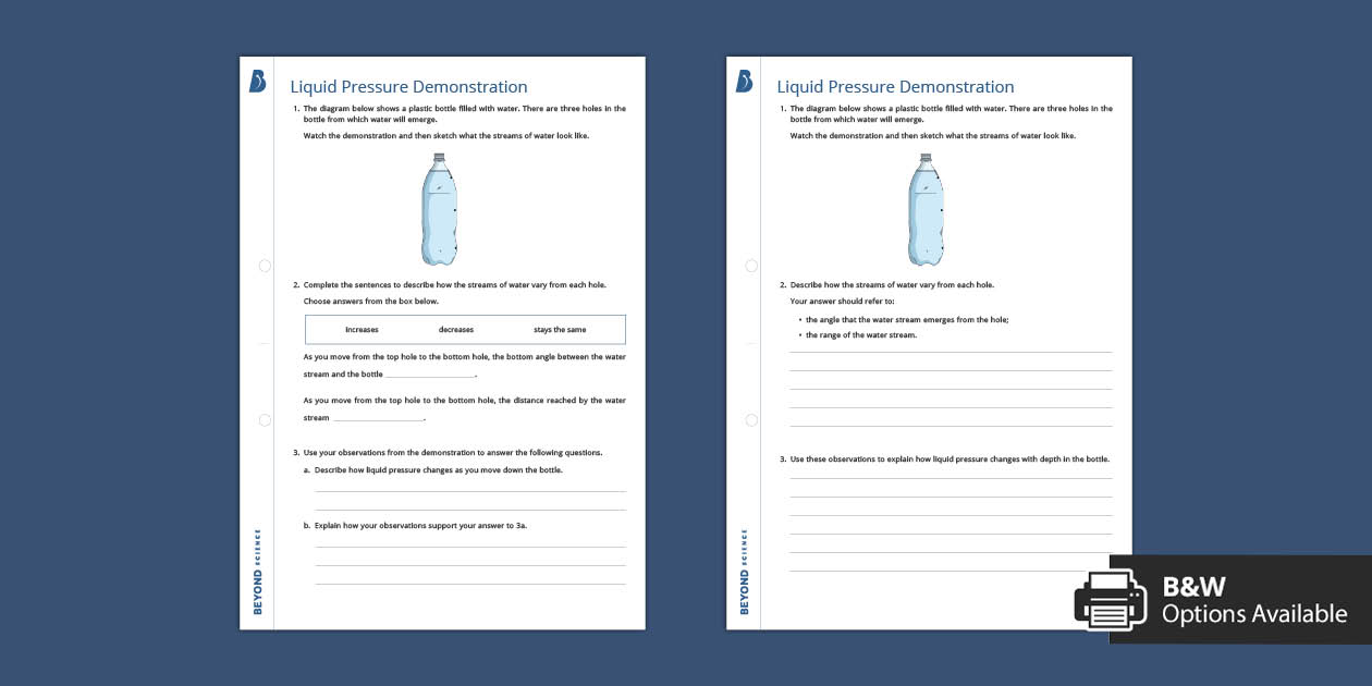 Liquid Pressure Demonstration